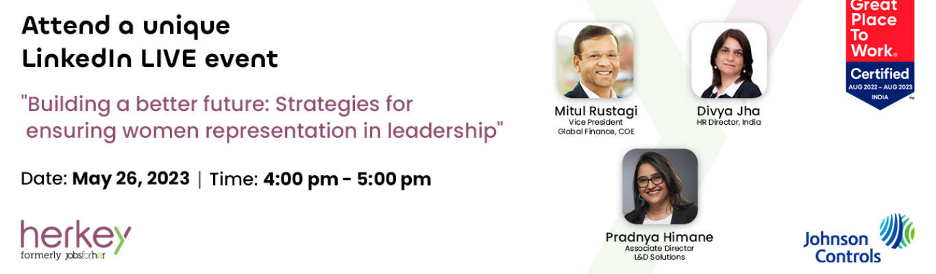 LinkedIn Live by Johnson Controls India for Women in Leadership - Johnson Controls | Herkey ...